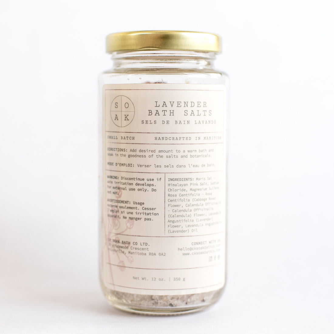 Lavender Bath Salts by SOAK Bath Co